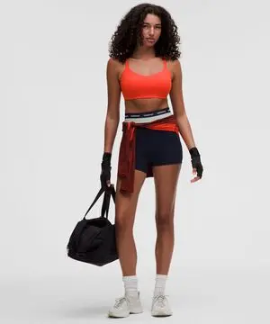 Lululemon Lightlift Open-back Bra - Cherry Ember