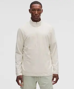 Lululemon Mesh Soft Jersey Half Zip - Light Ivory