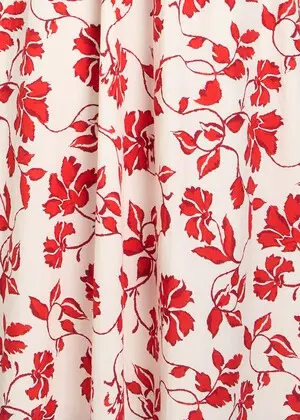 Rails Matia Floral-print Cotton Midi Dress - Red