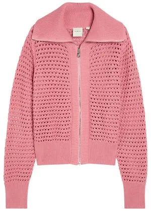 Varley Eloise Open-knit Cotton Sweatshirt
