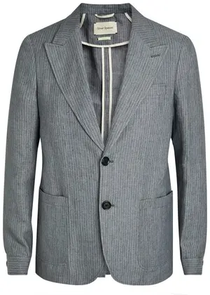 Oliver Spencer Pinstripe Cotton-blend Blazer