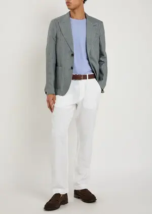Oliver Spencer Pinstripe Cotton-blend Blazer