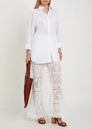 Zimmermann Embroidered Lace Trousers - Ivory
