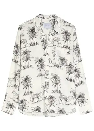 Rails Charlie Printed Linen-blend Shirt - Ivory