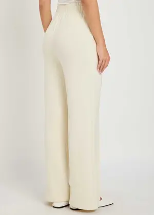 Varley The Wide Leg 30 Pintuck Jersey Sweatpants - Cream