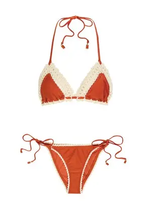 Zimmermann Mahon Crochet Bikini - Orange