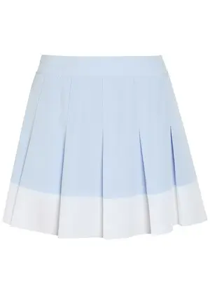 Varley Color-blocked Stretch-woven Skort - Light Blue