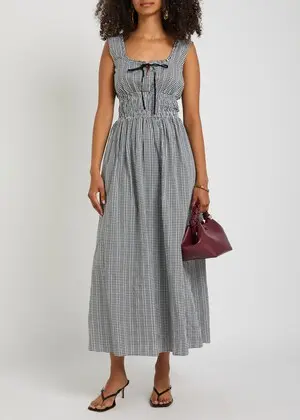 Rails Kenton Gingham Cotton Midi Dress