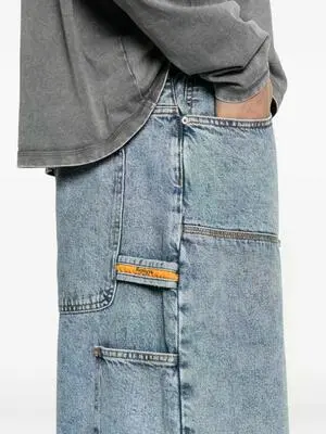 REPLAY Panelled Frayed-hem Shorts