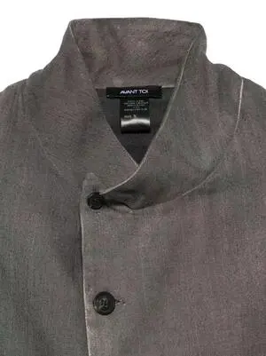Avant Toi Button-up Funnel Neck Blazer