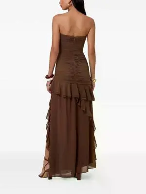 NICHOLAS Viola Strapless Ruffled Maxi Dress