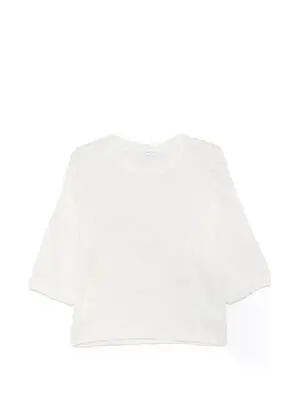 Akris Open-knit Short-sleeve Sweater