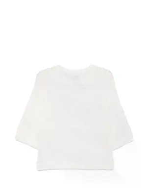 Akris Open-knit Short-sleeve Sweater