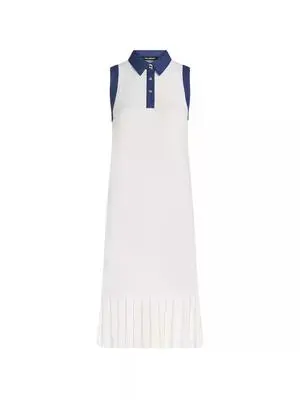 Karl Lagerfeld Knitted Pleated Hem Mini Dress - White
