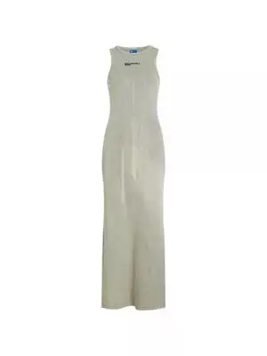 Karl Lagerfeld Ribbed Tank Midi Dress - Green