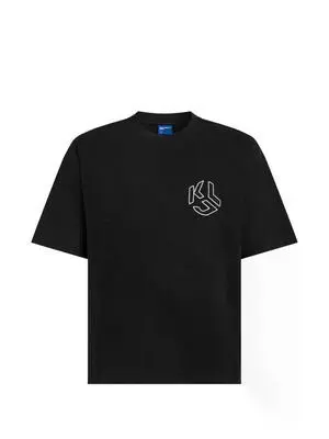 Karl Lagerfeld Logo-embroidery T-shirt - Black
