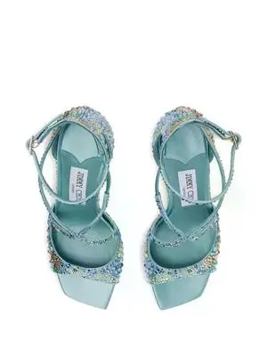 JIMMY CHOO Azia 95 Crystal-embellished Sandals