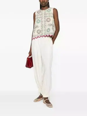 La DoubleJ Sleeveless Floral Print Blouse
