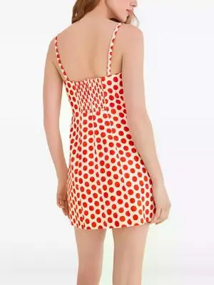 Cara Cara Claudine Polka-dot Mini Dress - White