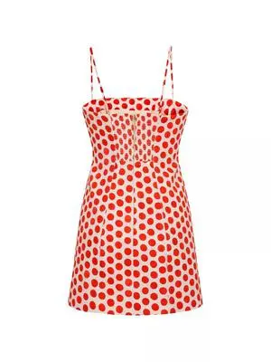 Cara Cara Claudine Polka-dot Mini Dress - White