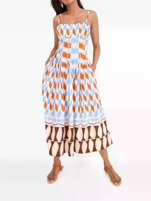 Cara Cara Sea Island Geometric Print Midi Dress