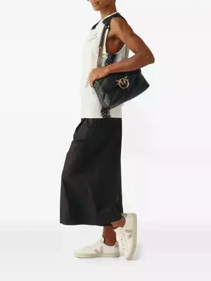 Pinko Lace-trim Logo Print Top