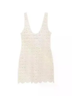 MC2 SAINT BARTH Raya Sequin-embellished Crochet-knit Top