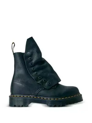 LIMI FEU X Dr. Martens Buttoned-flap Combat Boots - Black