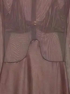 MAZZEI Mesh-panelled Long-sleeve Dress