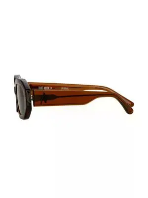 Linda Farrow The Attico Irene Geometric-frame Sunglasses - Brown