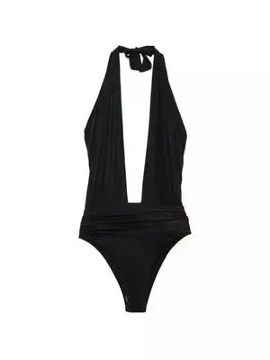 Balmain Logo-detail Halterneck Swimsuit