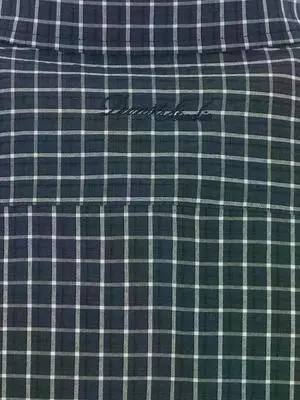 DUNST Check-pattern Short-sleeve Shirt - Black