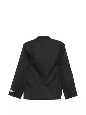 AVAVAV Pinstripe Gathered Detail Blazer