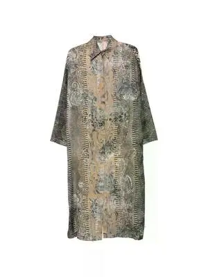 Antonio Marras Floral Print Striped Maxi Dress