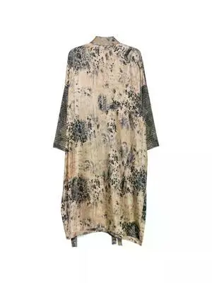 Antonio Marras Floral Print Striped Maxi Dress