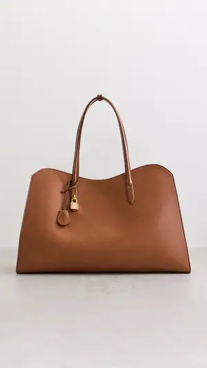 Stella McCartney Ryder Embossed Grain Weekender Bag - Brandy