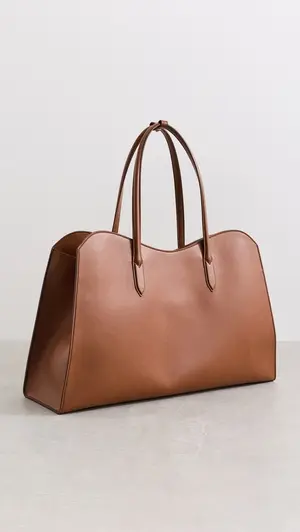 Stella McCartney Ryder Embossed Grain Weekender Bag - Brandy