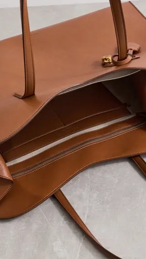 Stella McCartney Ryder Embossed Grain Weekender Bag - Brandy