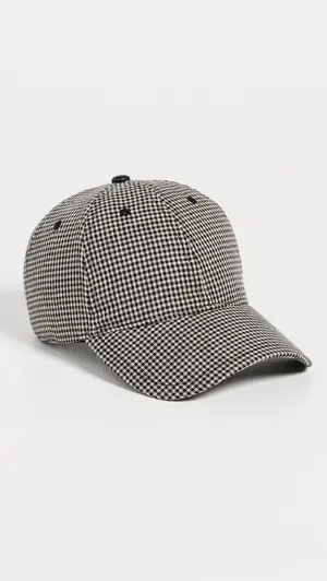 Rag & Bone Harlow Baseball Cap - Black Gingham