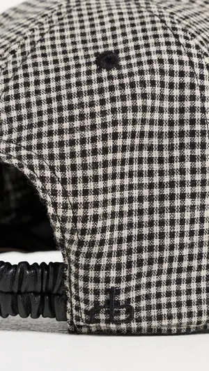 Rag & Bone Harlow Baseball Cap - Black Gingham