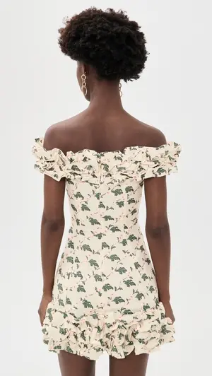 Agua Bendita Jardin Anhelo Off-shoulder Mini Dress
