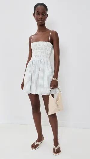 PISTOLA Mina Smocked Bodice Mini Dress - Coast