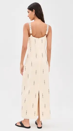 Rag & Bone Aubrey Maxi Dress With Grommet Accents - Ivory
