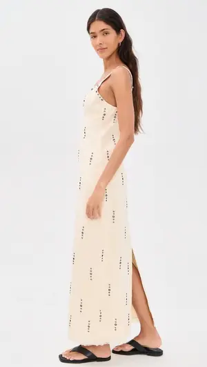 Rag & Bone Aubrey Maxi Dress With Grommet Accents - Ivory