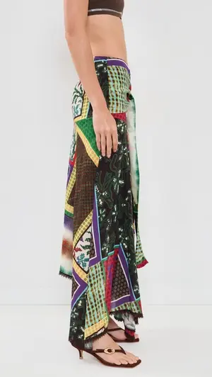 SIEDRES Patchwork Maxi Skirt
