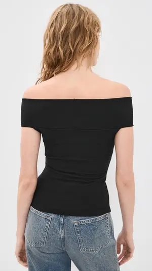 Susana Monaco Off-the-shoulder Twist Top