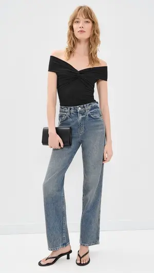 Susana Monaco Off-the-shoulder Twist Top
