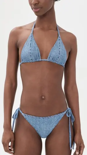 Rag & Bone Miramar Triangle String Bikini Bottoms - Minetta