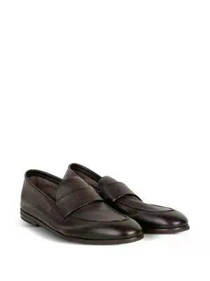Neil Barrett Grainy Leather Loafers
