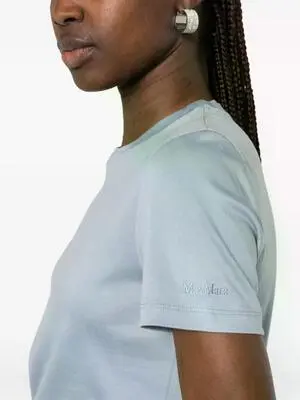 Max Mara Madia Logo-embroidered T-shirt - Blue